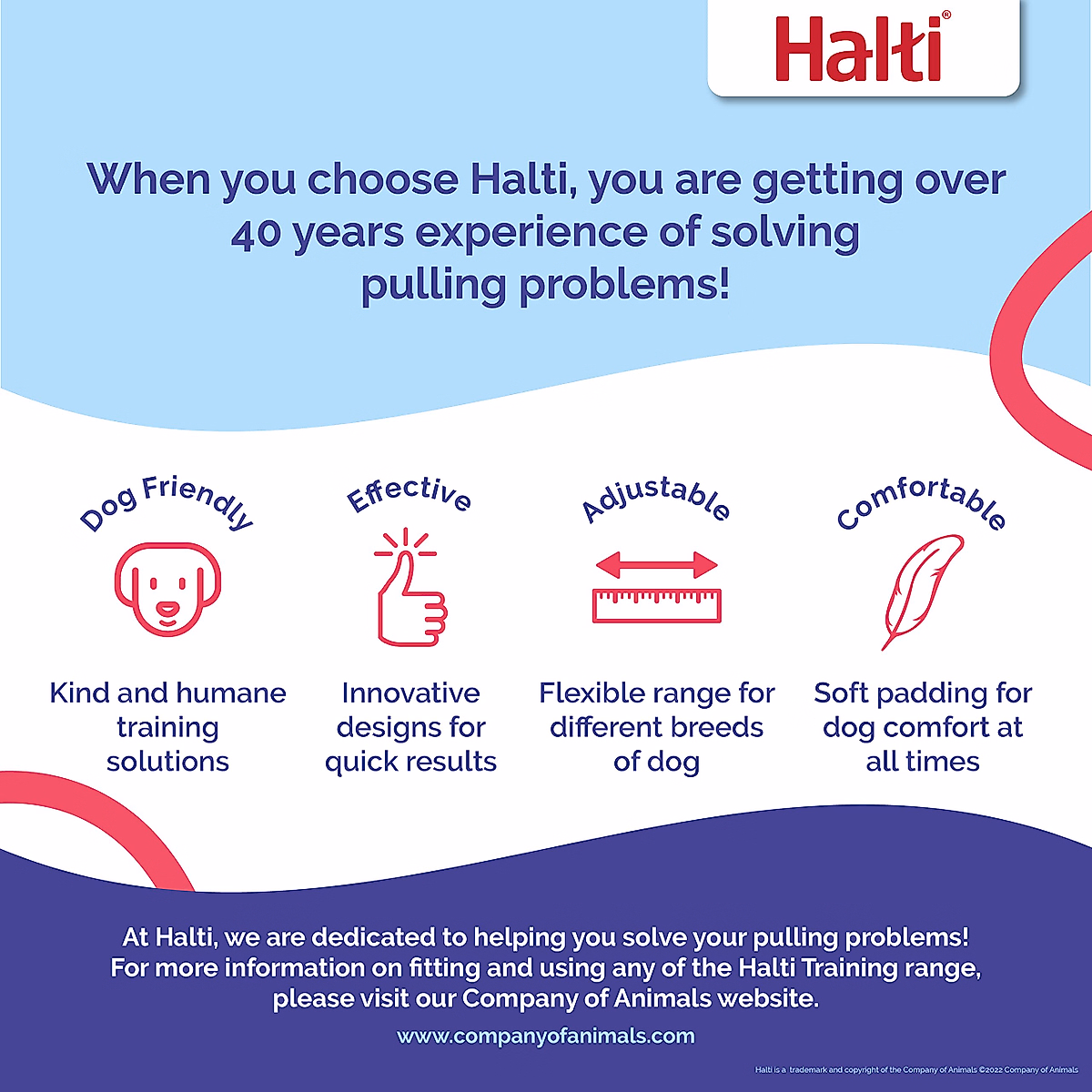 HALTI Headcollar - To Stop Your Dog Pulling on the Leash. Adjustable, Reflective and Lightweight, with Padded Nose Band. Dog Training Anti-Pull Collar for Medium Dogs (Size 3, Red)