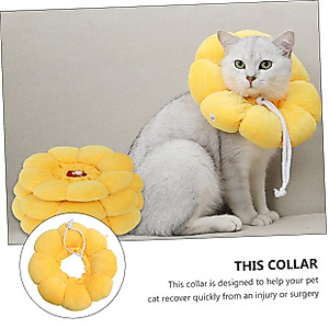 Toddmomy 2pcs Elizabeth Circle Pet Bite Collar Cat Recovery Neck Cone Elizabethan Cat Cone Adjustable Pet Cone Pet Bite Collar Cat Recovery Collar Choker Pp Cotton Kitten