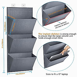 Yocice Wall Mounted Hanging Organizer 2Pack,Shoes Rack/Can Store 6Pairs of Plus-Size Sneakers,Also Stores Boots.with Sticky Hanging Mounts, Shoes Holder ,Door Shoe Hangers (SM08-Gray-2)