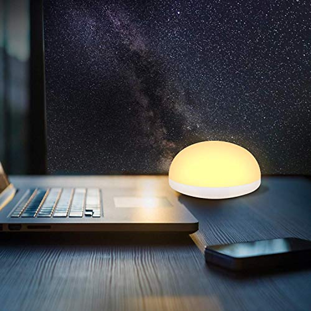 OOWOLF LED Night Lights for Kids Rechargeable Bedside Lamp with Color Changing Mode Dimmable Touchable Ambient Light for Reading, Sleeping, and Relaxing