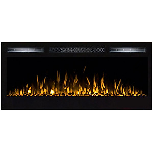 Regal Flame Lexington 35" Built-in Ventless Heater Recessed Wall Mounted Electric Fireplace - Pebble
