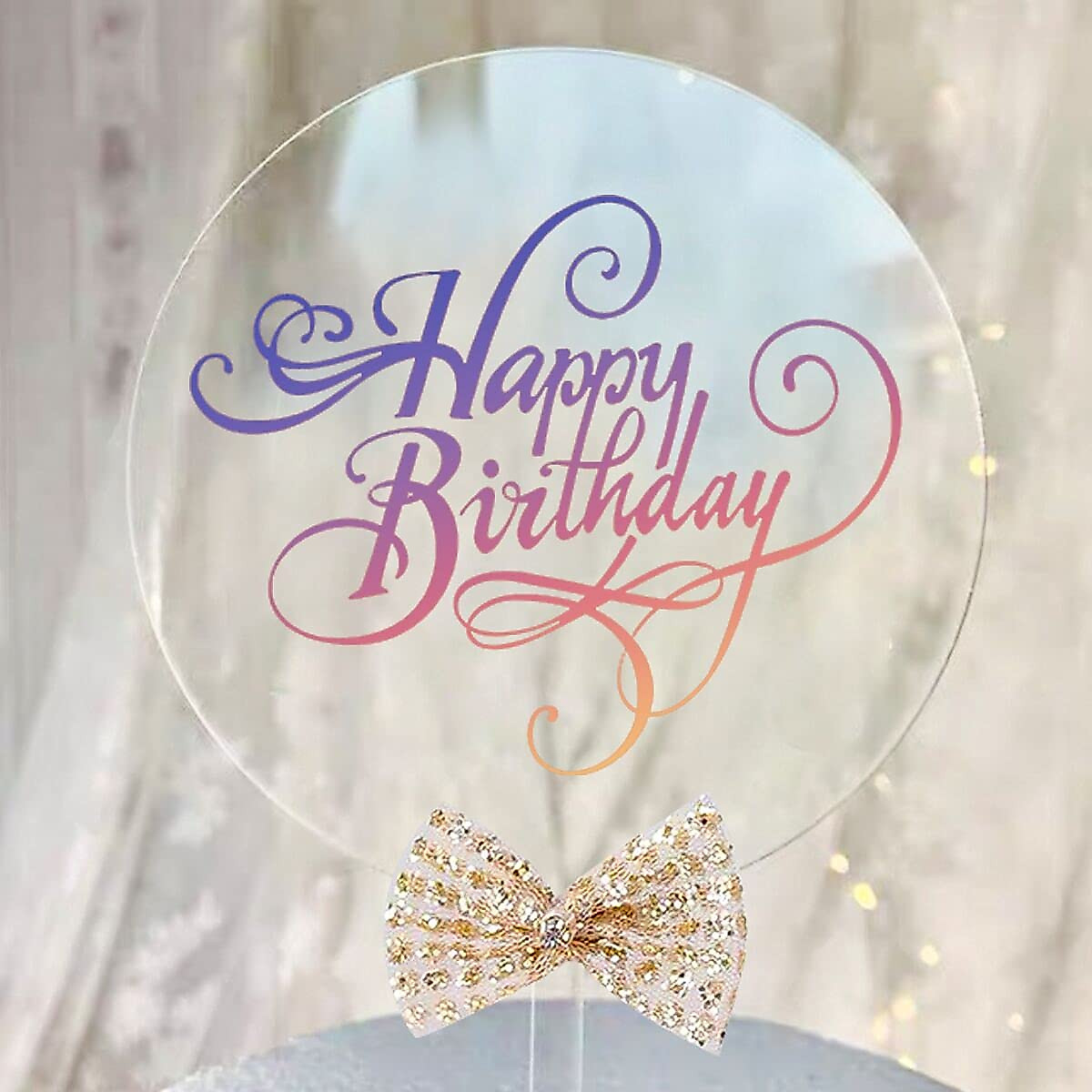 10 PCS 5 inch Acrylic Cake Toppers Blank DIY Birthday Cake Toppers for Wedding Engagement Birthday Party Graduation Anniversary Events Custom Printable Painted Cake Decorations