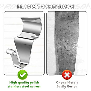 Vinyl Siding Hooks Heavy Duty Siding Clips Siding Hanger for Hanging on Patio, No Hole Need Command Outdoor Hook Hang to Decor Wreath Things for Horizontal Gap Vinyl Siding (5Pcs)