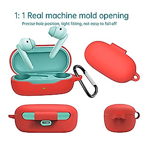 BRAIYV 2 Pack Soft Silicone Protective Case Cover Compatible with Huawei Freebuds SE Earbuds, Protective Skin Sleeve with Carabiner,Blue