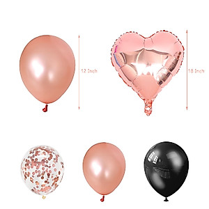 Rose Gold Farewell Party Decorations,We Will Miss You banner,Going away party decorations for Coworkers Goodbye, Rose Gold Hanging Swirls Balloon cupcake topper Decor Retired Party Supplies