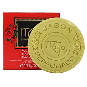 Maja, Classic Soap Perfumed Soap Round and Luxurious Round Soap to Clean and Moisturize your skin Leaves Skin Beautifully Scented and Soft 3Pack of 3.5 Oz Bar Soaps, Rose, 3 Count, (Pack of 3)