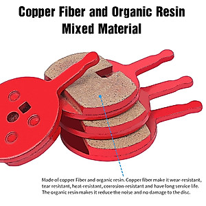 4 Pairs Bike Brake Pads, Bicycle Disc Brake Pads Compatible for SRAM Avid Ball Bearing 5 Mechanical BB5 MTB Brake Pads, Compatible for Merida Duke for Mountain Bike Ebike (with 3 Installation Tools)