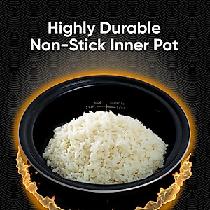 Tartle Kitchen IH103 Pressure Induction Heating Rice Cooker and Warmer, 6 cup - Japan style - IH Technology with Steamer (1.5L)