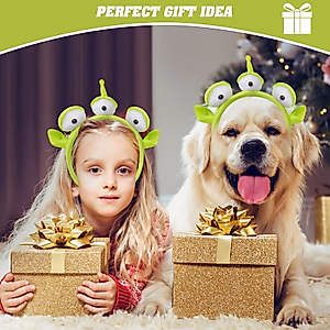 Three-eyed Alien Monster Toy Headband Cute Plush Headband Headwear for Themed Party Girls and Kids (1 Pcs)