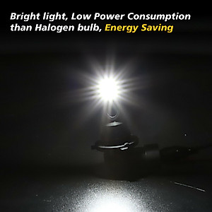 GKmow 2 PCS 9005 Car Fog Light Bulb, 3030 12SMD 50000H 6000K High Brightness Stable Light Source Reversing Light, 1500LM 360° Lighting Tail Light, Suitable Most Car Models (White) (GKQZD2001WH-9005)