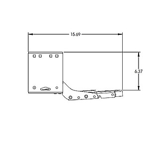 Lippert 432678 RV Single Entry Step 24" Manual Radius