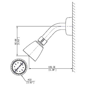 Laguna Brass 3320CP/4010CP Mobile Home Non-Metallic Two Handle 8" Shower Faucet Valve with Matching Shower Head/Arm/Flange Chrome Finish