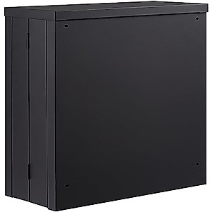 VEVOR Metal Garage Locker Mounted 26" Small Tool Chest 240 LBS Loading Capacity Adjustable Shelf Magnetic Door File for Warehouse Office Home Black