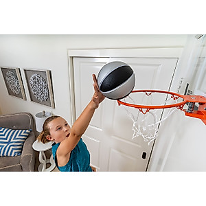 SKLZ Pro Mini Hoop 5-Inch Foam Basketball, Black/Silver