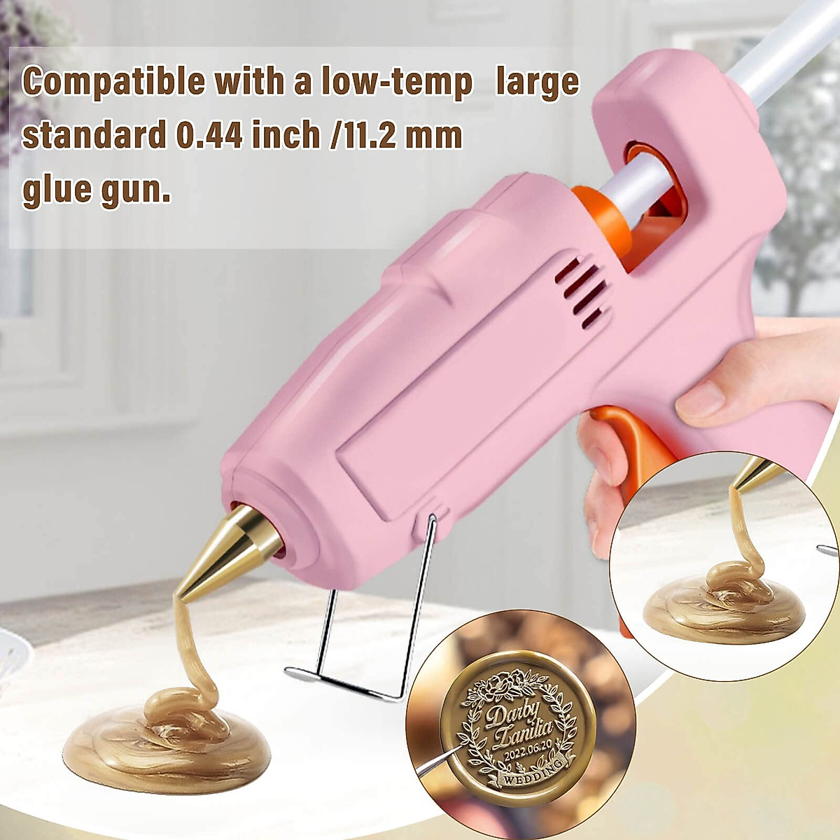 Sealing Wax Sticks, Paxcoo 20pcs Wax Seal Sticks, Glue Gun Sealing Wax Sticks for Wedding Invitations, Letter, Envelope, Cards and Crafts (Antique Gold)