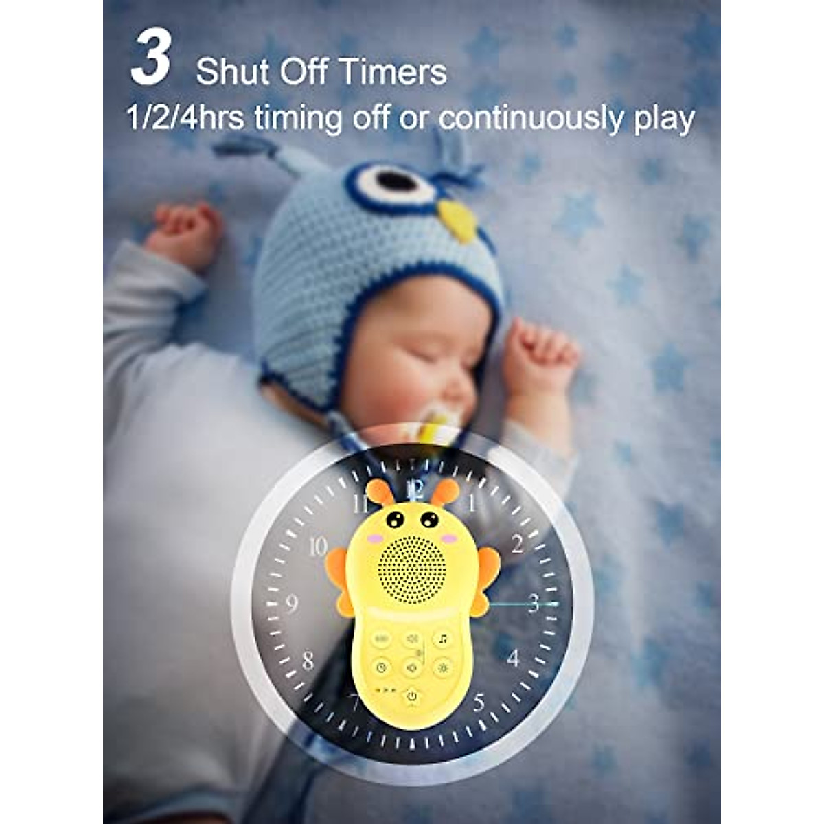 Dremkit White Noise Machine Baby Sound Machine Portable Noise Machine for Baby Sleep Soother Music and Light, Rechargeable,16 Soothing Sounds and Lullaby Machine for Sleeping Travel Baby Gift