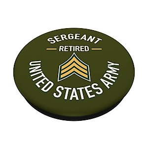 Sergeant SGT Retired Army Military Retirement Gifts PopSockets Swappable PopGrip