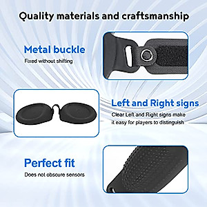 XIAOGE Controller Grips for Meta Quest Pro Accessories with Charging-without-Removing Design and Adjustable Anti-Throw Wrist Knuckle Strap, Silicone Anti-Slip Case Shell Protector for Quest Pro