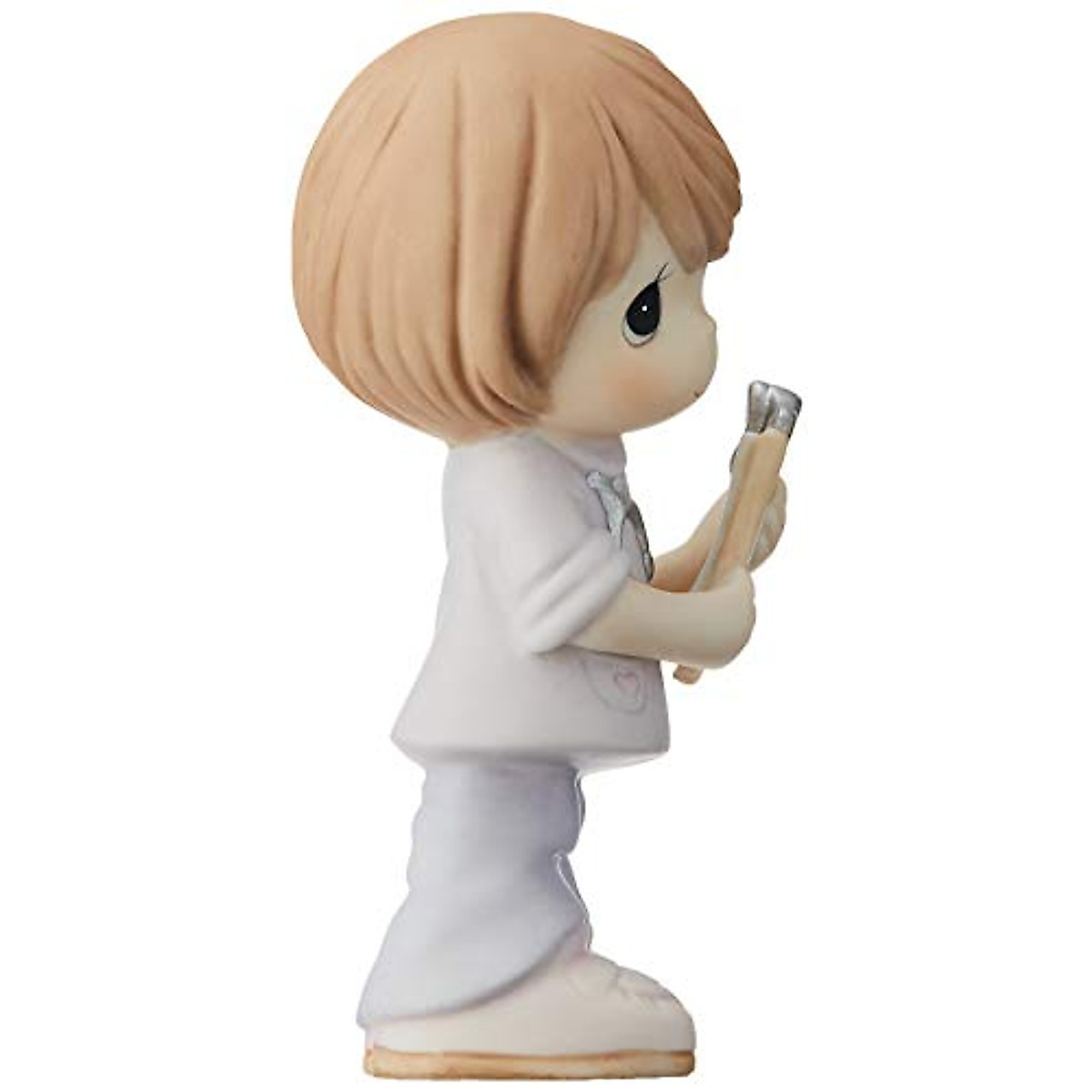 Precious Moments, Heart Of Gold, Bisque Porcelain Figurine, 143030 , Gray