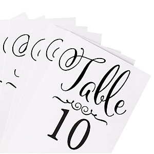 1 to 20 Table Numbers with Holders Base for Wedding Banquet Party Table Home Birthday DecorationPlace Card Holders