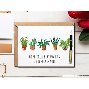 Hope Your Birthday Is Unbe - Leaf - Able - Birthday Card - Plant Birthday Card - Happy Birthday Card - Funny Greeting Card - Meaningful Greeting Cards.