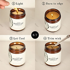 Broken Top Fresh Squeezed Pure Soy Candle | 9 oz. | Bergamot, Blood Orange & Cedar 50-Hour Burn Time. Natural Cotton Wick, Vegan, No Parabens, No Phthalates