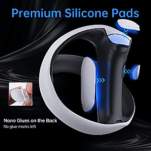 Babaliya Game Controller Silicone Pad, Anti-dust Cover for PS VR2 Lens, Accessories Kit Compatible with Playstation VR2, Anti-Sweat, Non-Slip, Easy to Install, Precise Cut1