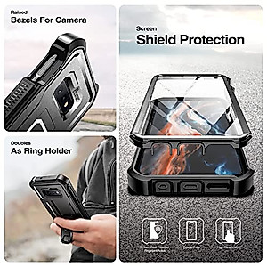 Dexnor for Samsung Galaxy S10e Case, [Built in Screen Protector and Kickstand] Heavy Duty Military Grade Protection Shockproof Protective Cover for Samsung Galaxy S10e, Black