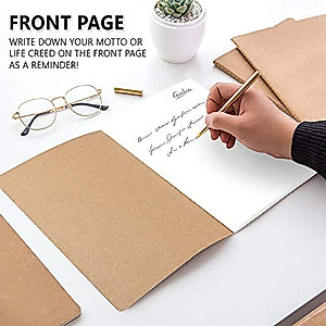 30 Pack Kraft Notebooks, A5 Feela 60 Lined Pages Notebooks and Journals for Women Girls Students Making Plans Writing Memos Office School Supplies, 8.3 X 5.5 in