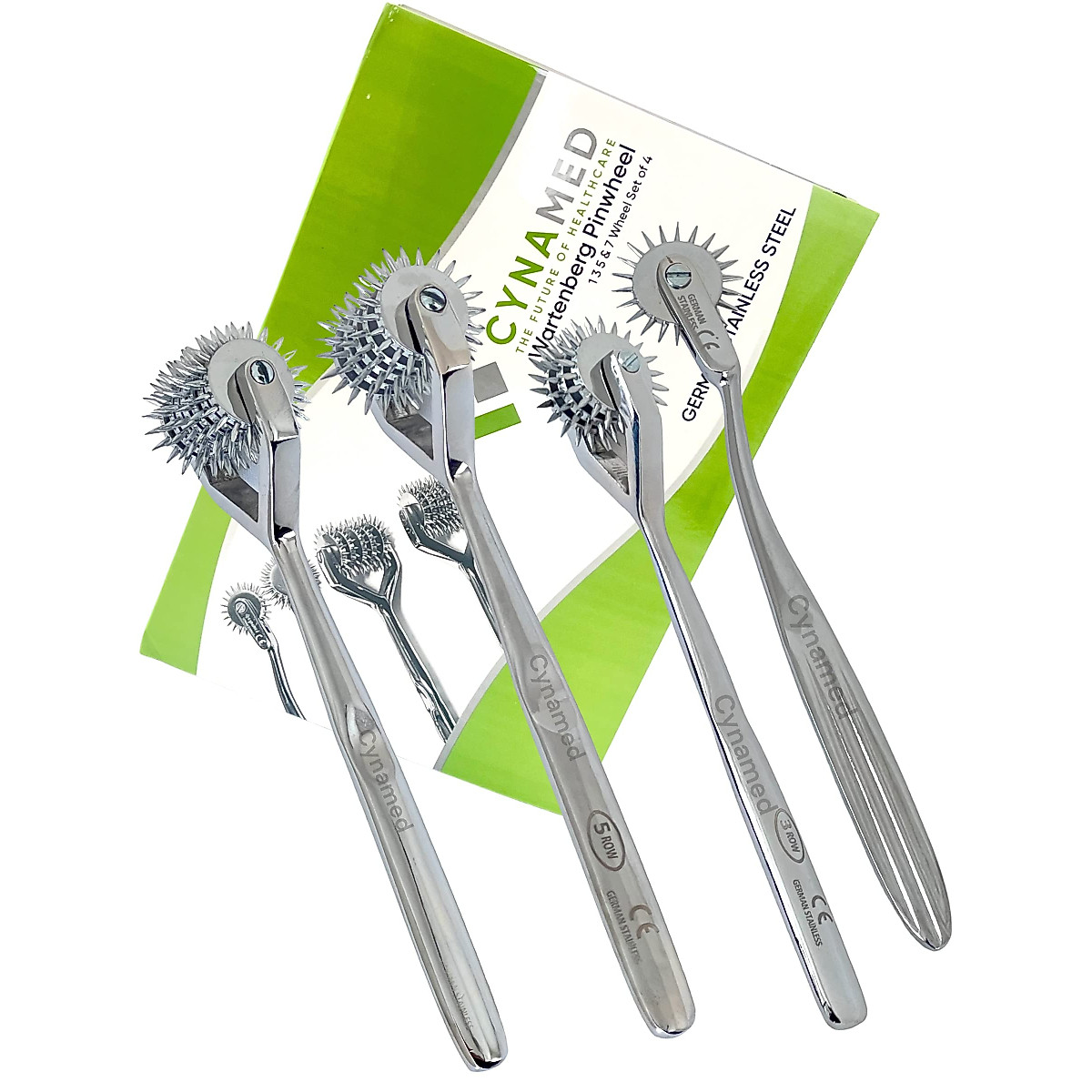 Premium German Wartenberg Pinwheel 1 3 5 and 7 Wheel Set of 4