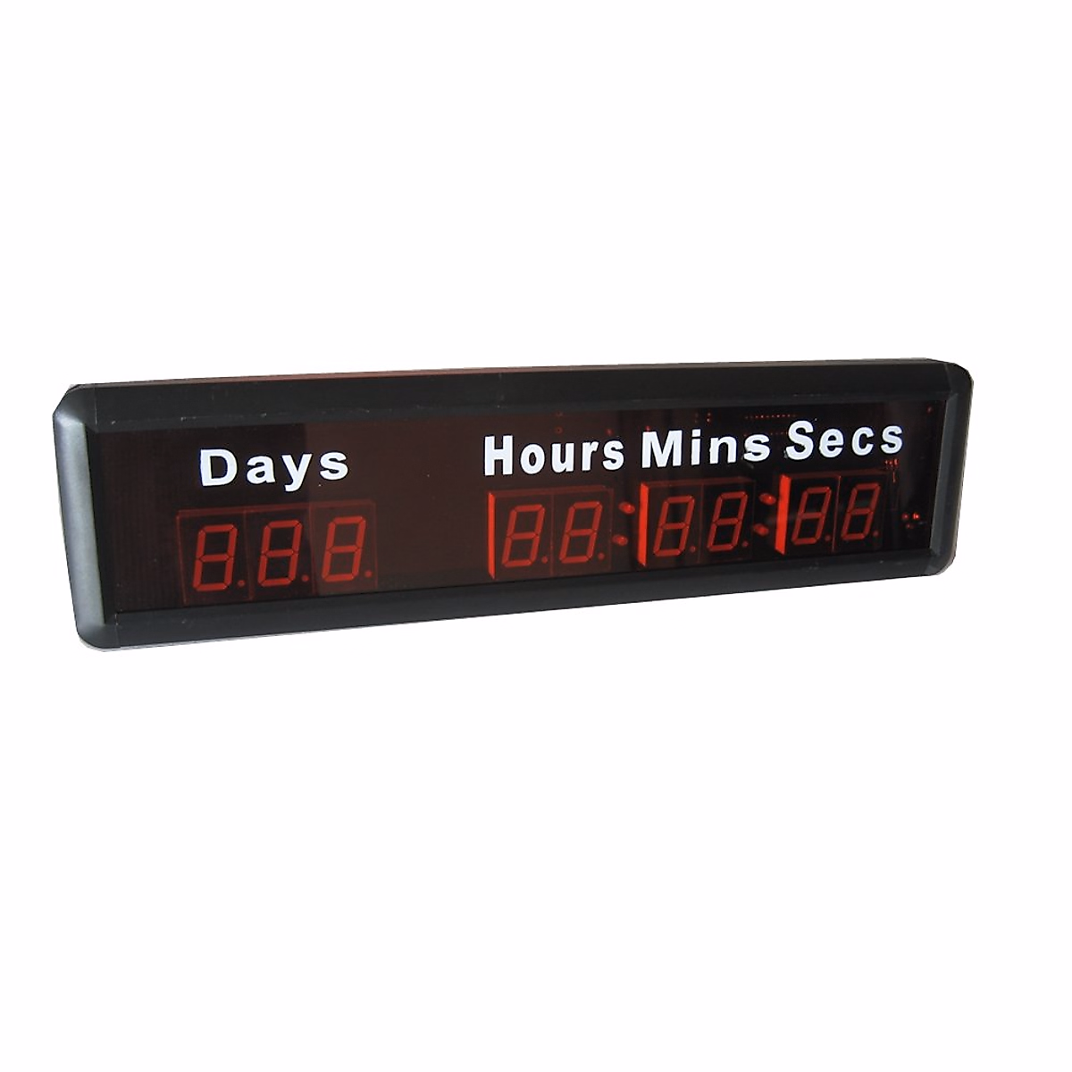 AZOOU 1-inch 9Digits LED Event Timer Countdown/up Clock with Days Hours Mins Secs Max Up to 1000 Days Red Color