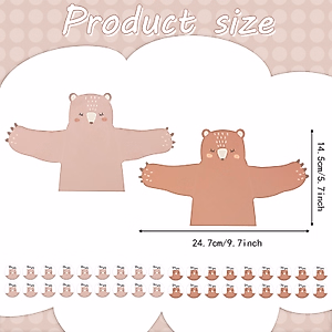 Lincia 36 Sets Bear Thank You Cards Funny Greeting Cards Bear Hug Birthday Cards Animal Note Cards Bulk Bear Stationary Holiday Cards with Envelopes Stickers for shower Party Supplies(Classic Style)
