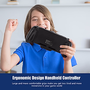 ECHZOVE Switch Controller Grip, Ergonomic Switch Wireless Controller with Six-Axis Gyroscope for Gravity Induction, Twin Motor Vibration, Power-Charging Input Port(NOT for Switch OLED)