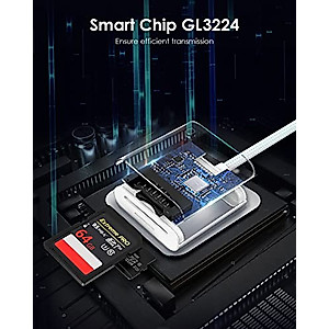 LENTION USB C to SD/Micro SD Card Reader, Type C SD 3.0 Card Adapter Compatible 2023-2016 MacBook Pro 13/15/16, New Mac Air/iPad Pro/Surface, More (CB-C8, Silver)