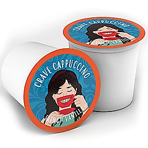 Crave Beverages Cappuccino Pods, French Vanilla Cap for Keurig K Cup Brewers, 40 Count