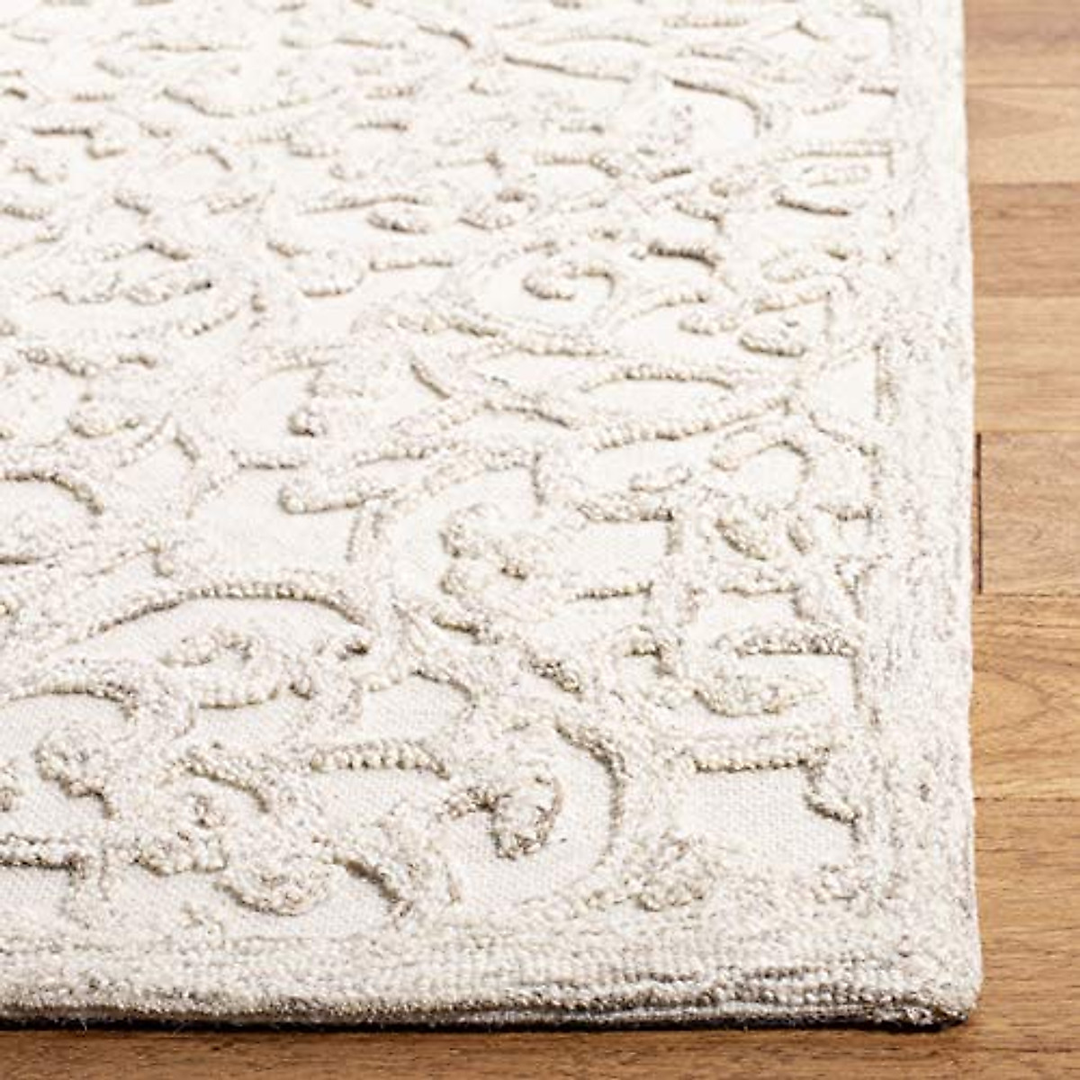 SAFAVIEH Trace Collection Runner Rug - 2'3" x 12', Camel & Ivory, Handmade Wool, Ideal for High Traffic Areas in Living Room, Bedroom (TRC103E)