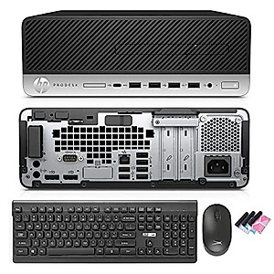 HP Desktop PC ProDesk 600 G4 Windows 11 SFF Computer,i5 Small Form Factor Business Desk Top 32GB Ram 1TB NVMe M.2 SSD + 1TB HDD,WiFi,BT,HDMI,DP,DVD,USB-C,Altec Wireless K&M + TJJ Mouse PAD(Renewed)