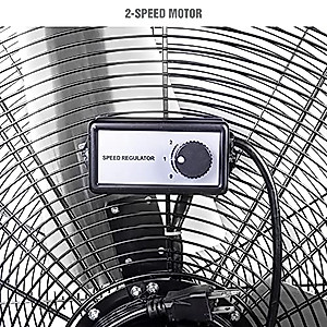 OEMTOOLS OEM24879 42" Direct-Drive Barrel Fan, Large Industrial Fan With Wheels, Metal Barrel Drum Fan, Industrial Fans, High Velocity Shop Fan For Garage, Commercial Fans for Warehouse, Fan On Wheels