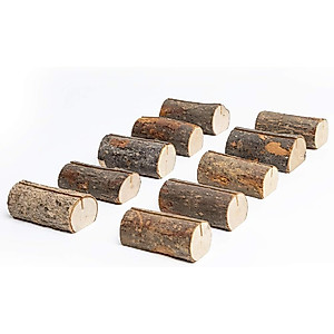 10pcs Natural Wood Place Card Holder Wooden Log Table Number Holders Wood (10pcs Long)