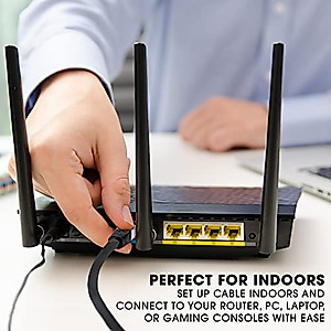 Ritz Gear Cat6 outdoor cable 100ft. 10Gbps, 550MHz bandwidth, Heavy-Duty Weatherproof/UV Resistant/23AWG BC Pure Copper. 4K Resolutions compatible with Wi-Fi modems/Routers/Security Camera/PC/PS5/Xbox