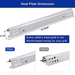 Aibabcue Grill Replacement Parts Kit for Charbroil 4 Burner G470-0004-W1A, G470-5200-W1, 463342119, 463376017, 463335517, 463332718, Stainless Heat Shield Tent, Grill Burner, Carryover Tube, Igniter