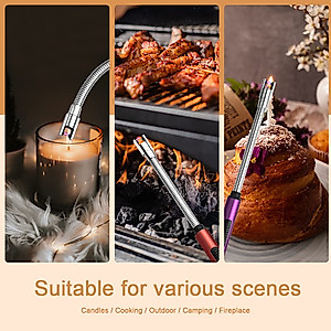 JETPRO Candle Lighters USB Rechargeable Arc Electric Lighter with 360° Flexible Neck for Candle BBQ Camping (Green)