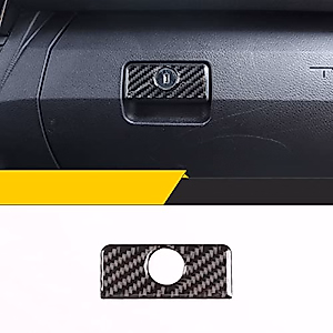Fit for Toyota Tacoma 2016 2017 2018 2019 2020 2021 Real Carbon Fiber Car Sundries Storage Box Switch Panel Cover Decorative Sticker Protection Car Interior Accessories 1 PCS