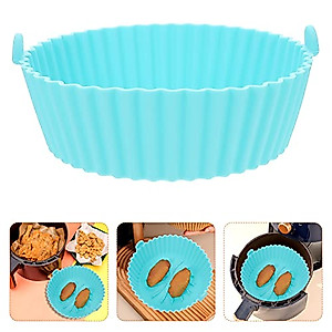 Angoily Air Fryer Liner Air Fryer Silicone Pot Non Stick Air fryers Liner Silicone Air Fryer Pan Air Fryer Baking Tray Air Fryer Basket Air Fryer Oven Accessory Air Fryer Silicone Liners