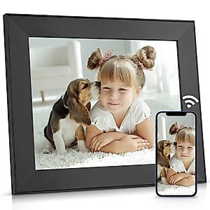 NexFoto 32GB Smart WiFi Digital Picture Frame, Electronic Photo Frame with IPS Touch Screen, Instantly Share Photos Videos via App, Motion Sensor, Gift for Grandparents