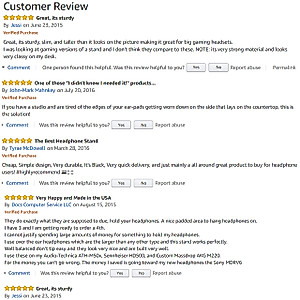 String Swing Headphone Stand - Headset Holder for Mpow Beats Bose JVC and Sony - Hangs Any Sized Over Ear Headphones - Universal Mount for Any Desk - Black CC59