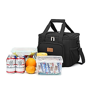 MOYAQI Large Soft Sided Picnic Cooler Bag 15L Insulated Leak Proof for 24 Cans of Beverage or Beer Storage, Collapsible Cooler Lunch Bag for Camping, Lunch, Beach, Picnic, Road Trips, Shopping, Travel