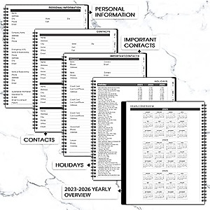 2023-2026 Monthly Planner/Calendar - 3 Year Monthly Planner 2023-2026, July 2023 - June 2026, 9'' x 11'', Calendar Planner with 36 Months Tabs, Double-side Pocket, Holidays, Notes Pages