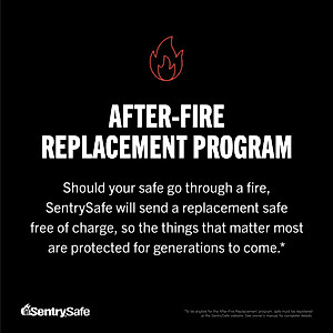 SentrySafe Fireproof and Waterproof Steel Home Safe with Dial Combination Lock, Secure Documents, Jewelry and Valuables with Bolt Down Kit, 1.23 Cubic Feet, 17.8 x 16.3 x 19.3 Inches, SFW123DSB