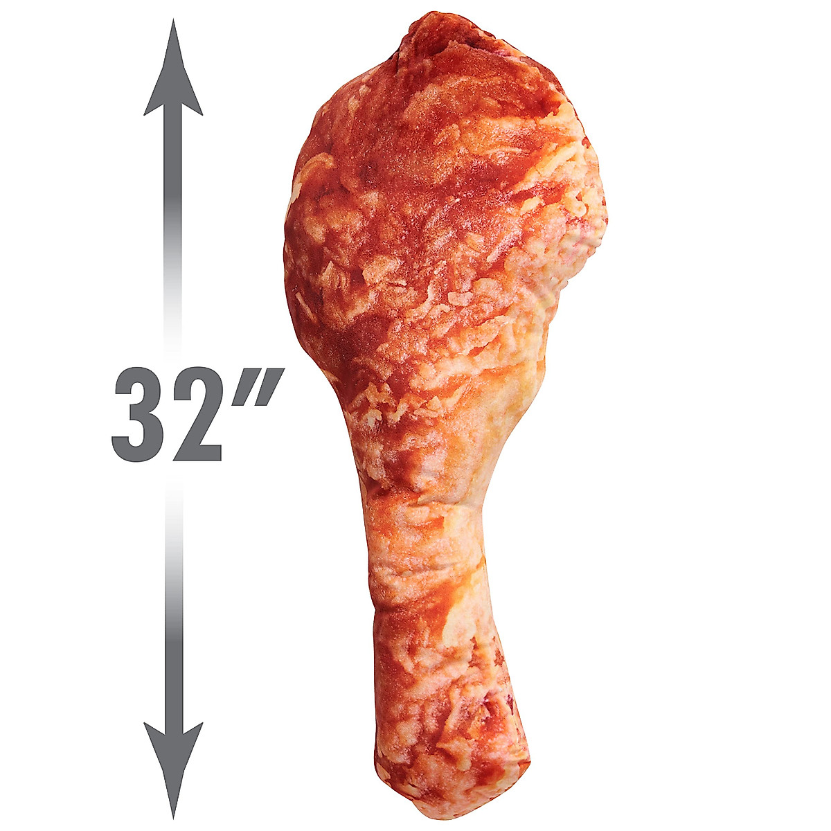 Seriously Super Sized 32-inch Stuffed Fried Chicken Drumstick Food Plushie, Supersize Food Plush, Kids Toys for Ages 3 Up by Just Play